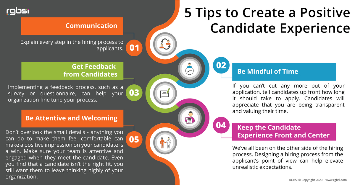 Infographic: 5 Tips to Create a Positive Candidate Experience